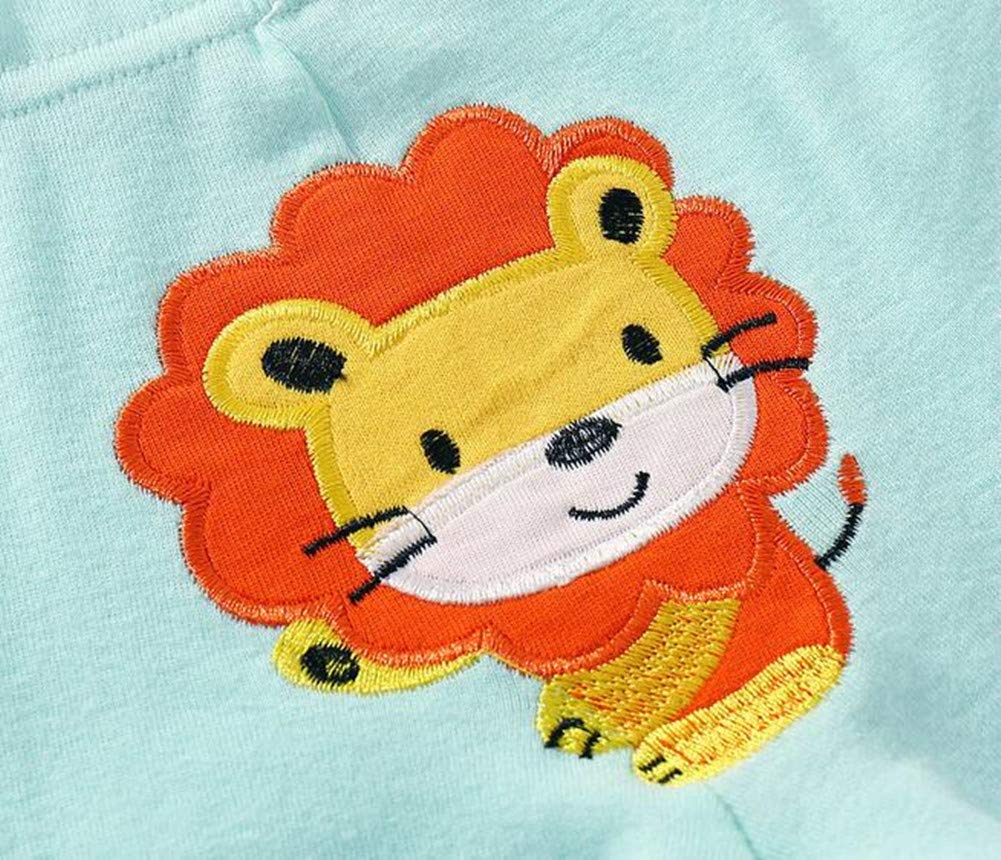 Alsmiley Baby Boy 5-Pack Newborn to Toddler Cartoon Cotton Long Footed Pants Gift Set 9-12 Monthes