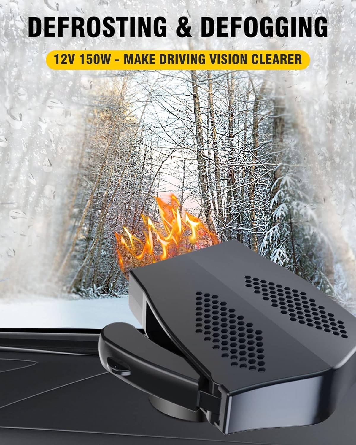12V Portable Car Heater, Portable Car Heater That Plugs into Cigarette Lighter for Car