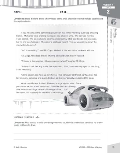 180 Days of Writing for Fifth Grade - An Easy-to-Use Fifth Grade Writing Workbook to Practice and Improve Writing Skills (180 Days of Practice)