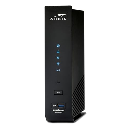 Arris (SBG7600AC2-RB) - Cable Modem Router Combo - Fast DOCSIS 3.0 & AC2350 WiFi,for Comcast Xfinity, Cox, Charter Spectrum & More, Four 1 Gbps Ports, 800 Mbps Max Internet Speeds - Renewed