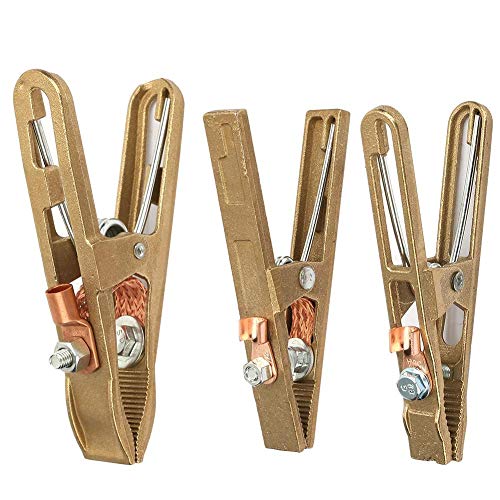 260/300/500A Brass A-shape Ground Welding Earth Clamp Welder Earth Ground Cable Copper Grip Clip Clamp for Welding Machine (260A)