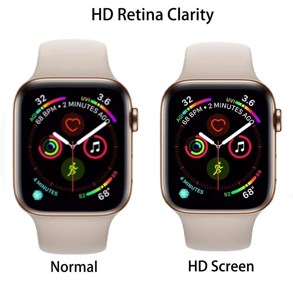 2 Pack - Liquid Tempered Glass Screen Protector Compatible for Apple Watch Full Coverage Protective Foil 9H 2.5D(40mm)
