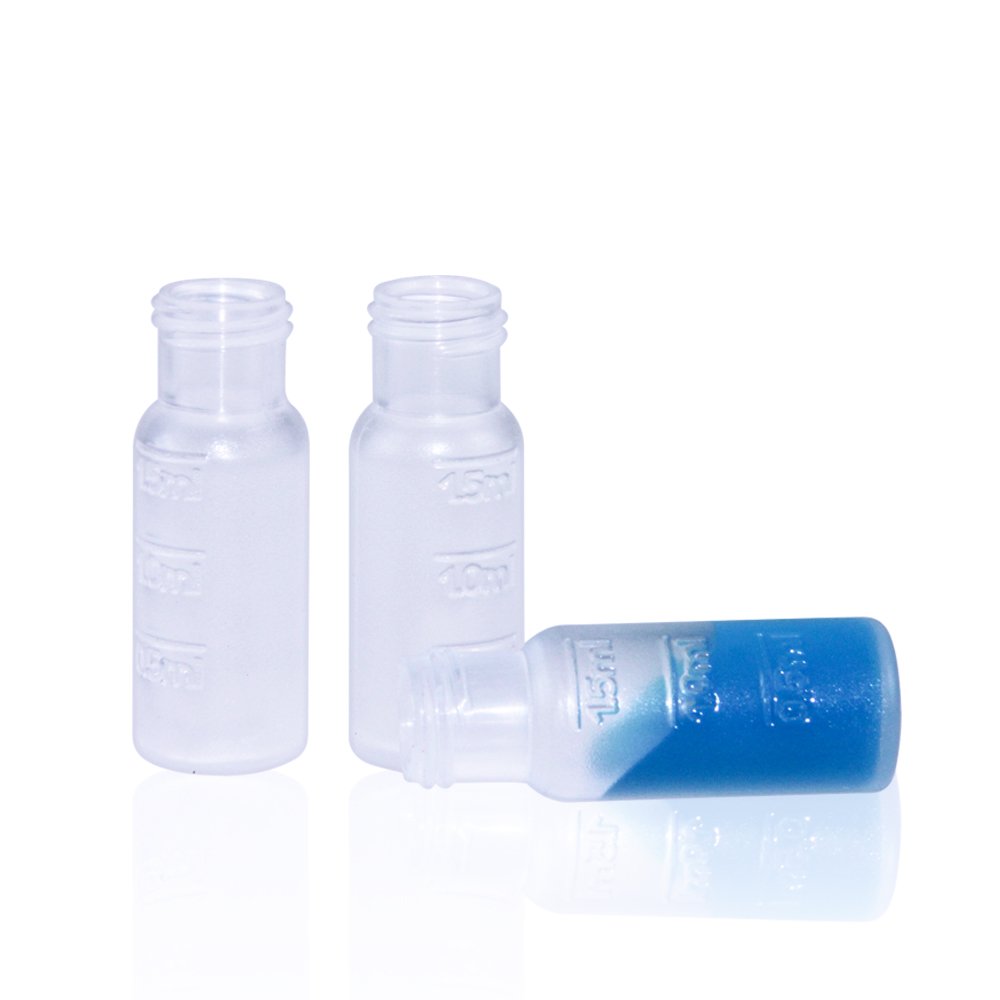 ALWSCI 2mL 9 mm Screw Top Polypropylene Vials, Graduations, Transparent, 100 pcs/pk