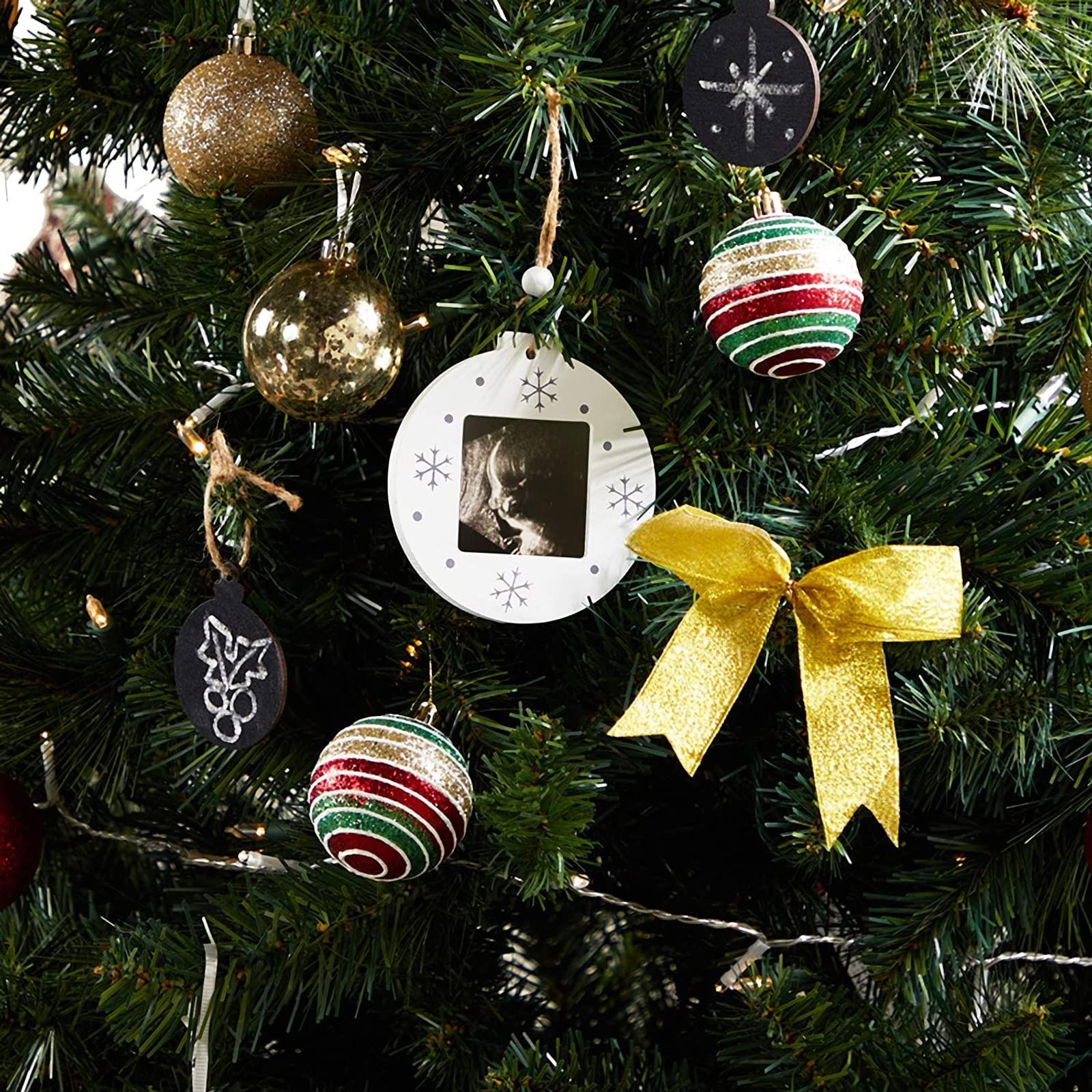 Baby Sonogram Picture Frame, Ultrasound Christmas Ornament (4 Inches)