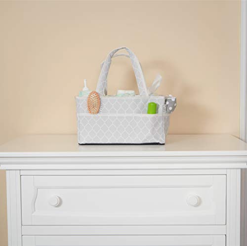 Comfy Cubs Baby Diaper Caddy Large Organizer Bag Portable Basket for Car Bedroom Travel Storage Changing Table (Grey)