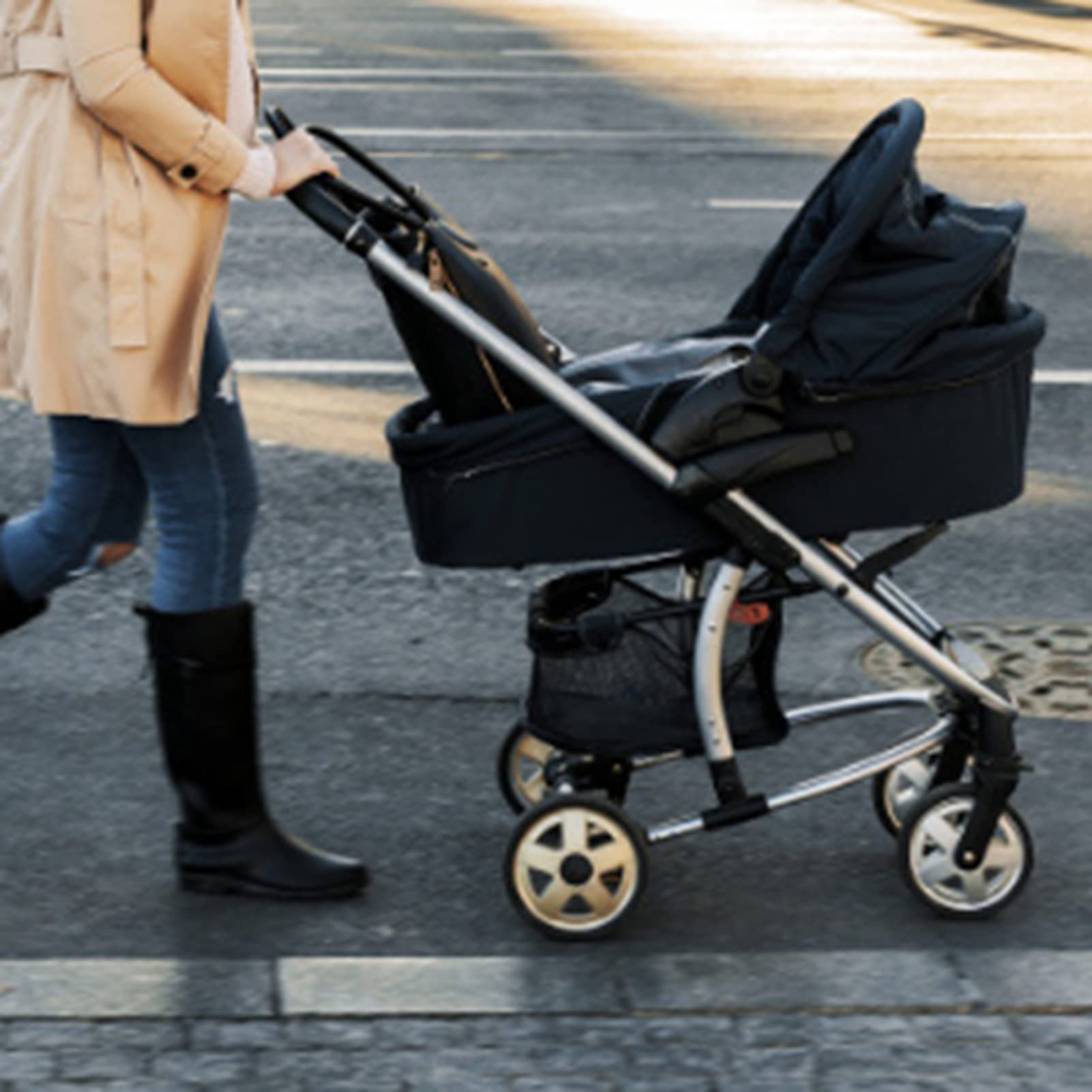 Baby Stroller Pram, Bottom Basket Infant Pushchair Shopping Storage Case Organizer Bag, 11.8 x 9.8 x 3.9Inch