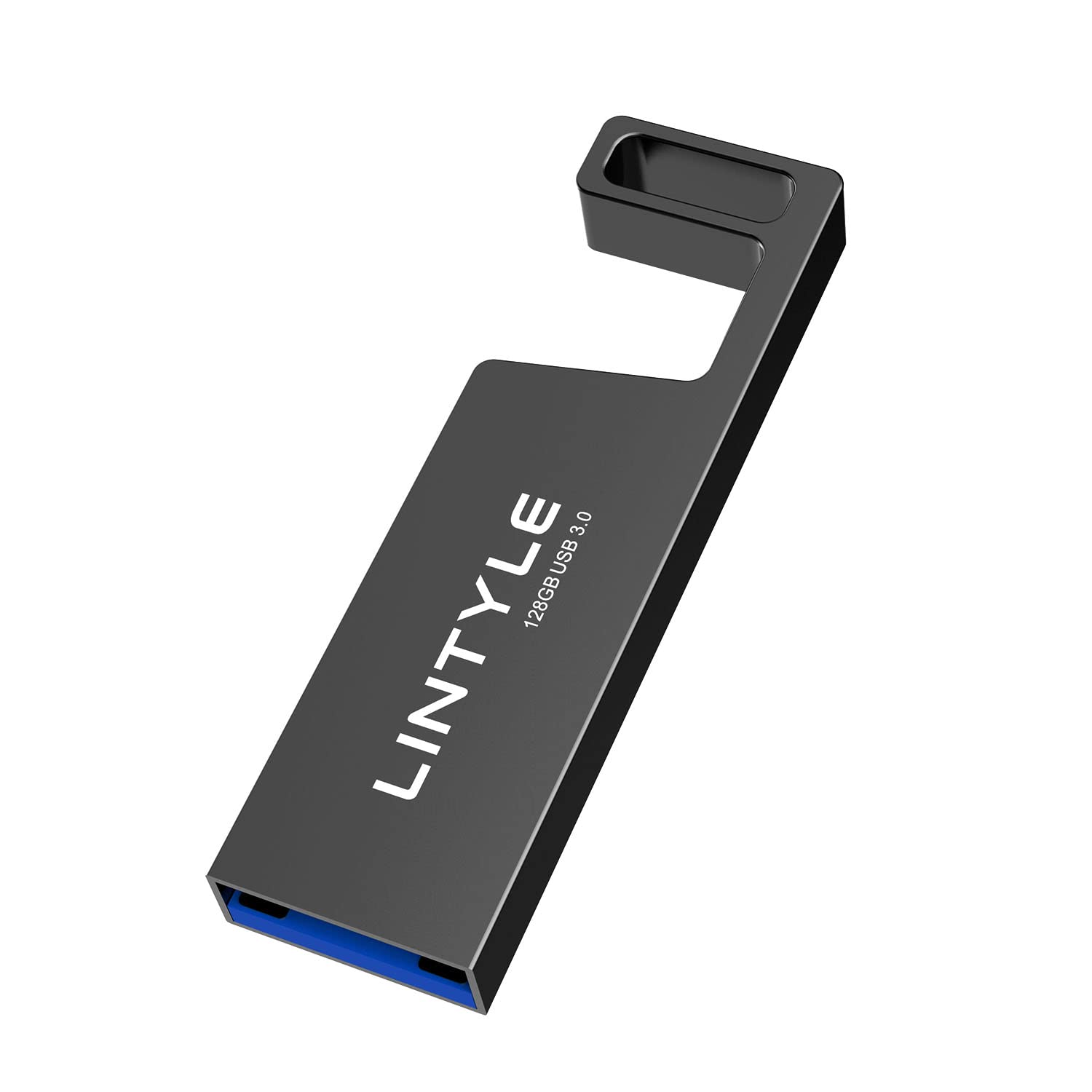 128GB Flash Drive, LINTYLE 128GB USB Drive Ultra High Speed USB 3.0 Thumb Drive Metal Flash Drive 128GB 3.0 for PC Laptop, Black
