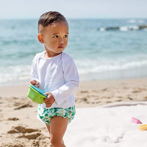 i Play Boys Reusable Absorbent Baby Swim Diapers Green Tropical Jungle 3T