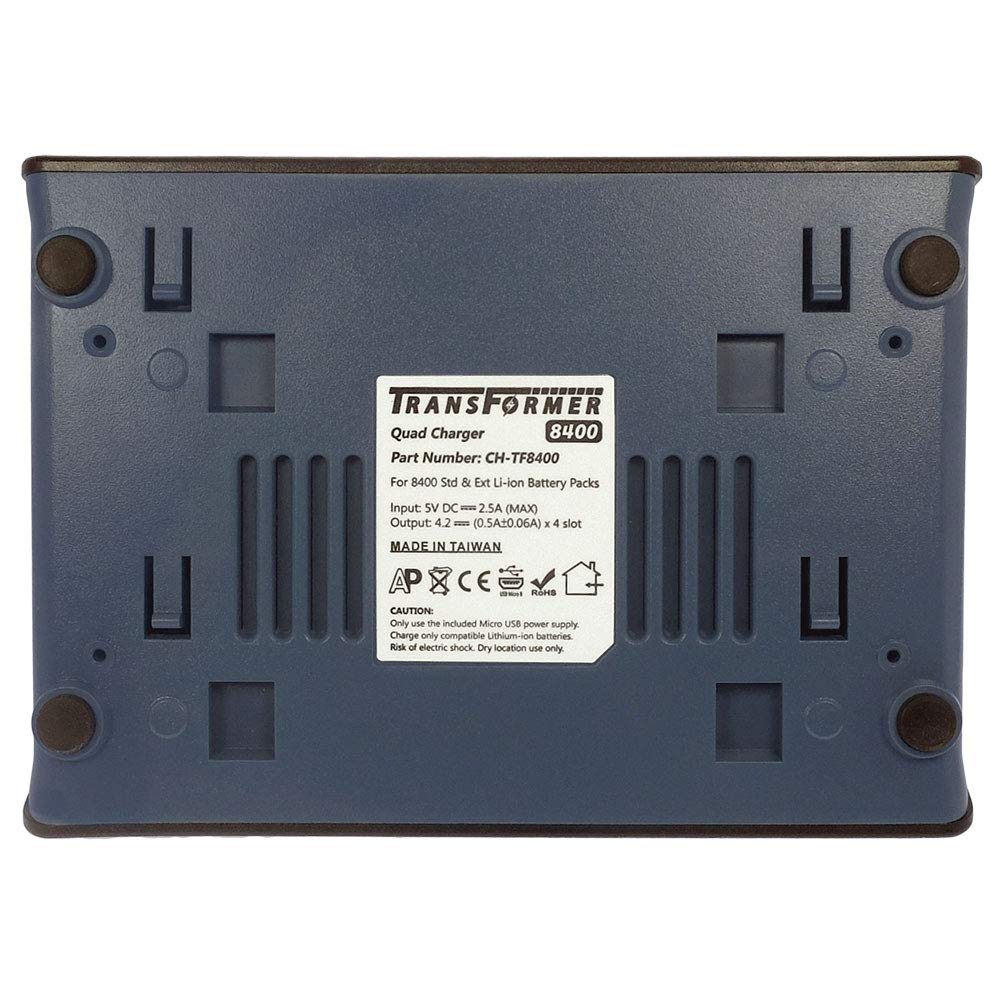 Artisan Power 4-Bay Battery Charger Transformer for Polycom/SpectraLink 8440 & 8400 Series | USB Type C Power Supply | Compatible Battery Models 1520-37214-001, RS657, 1520-37215-001 and RS658