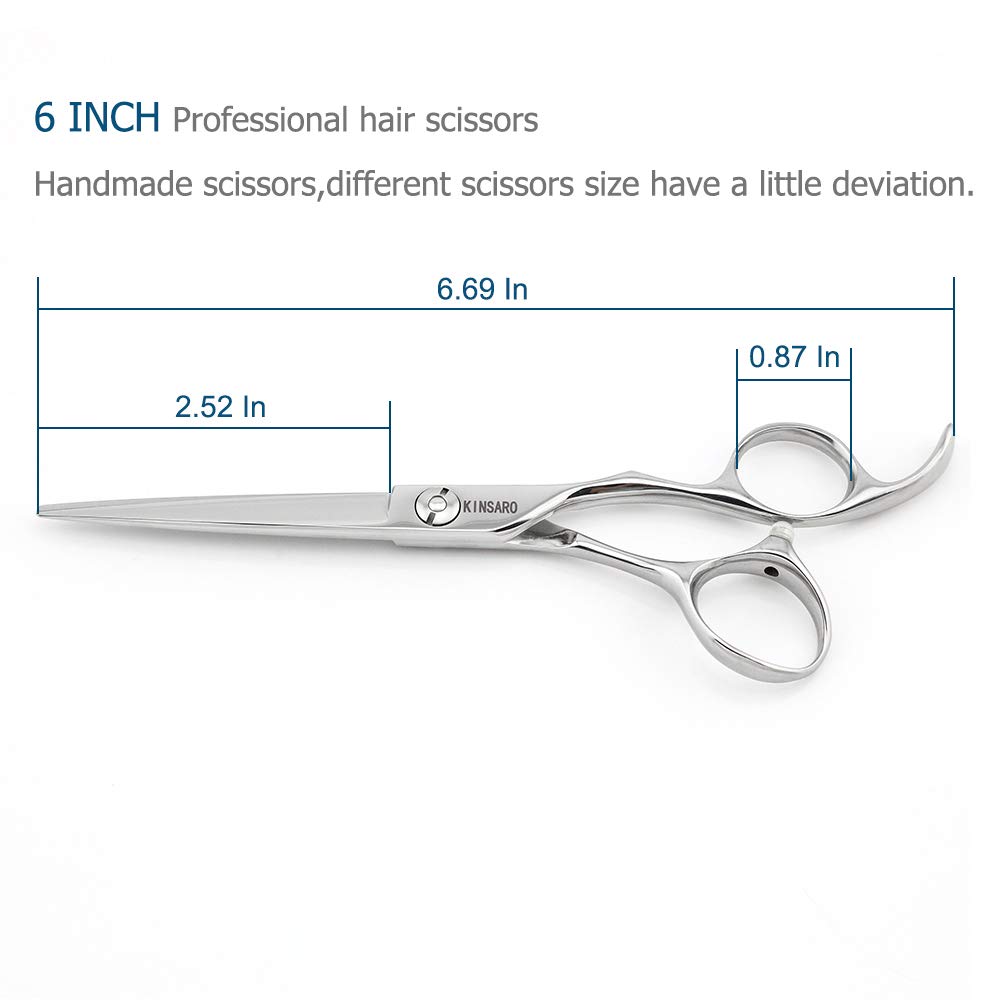 6" Professional Hair Scissors Cutting Shears 440C Hair Cutting Scissors Haircut Scissors Sharp Barber Scissors Barber Shears Convex Edge KINSARO