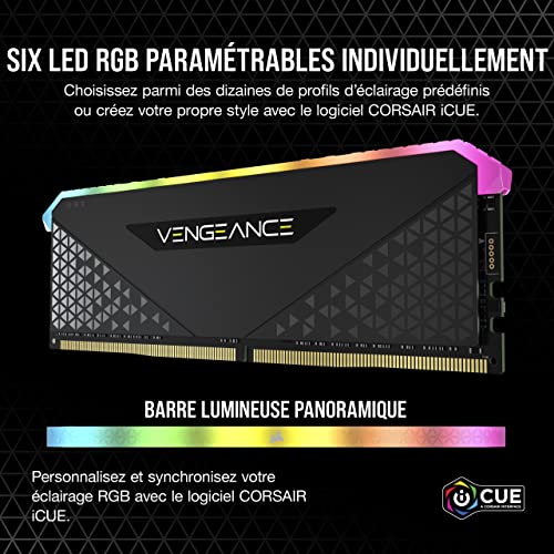 CORSAIR VENGEANCE RGB RS 16GB (2x8GB) DDR4 3600 (PC4-28800) C18 Desktop memory