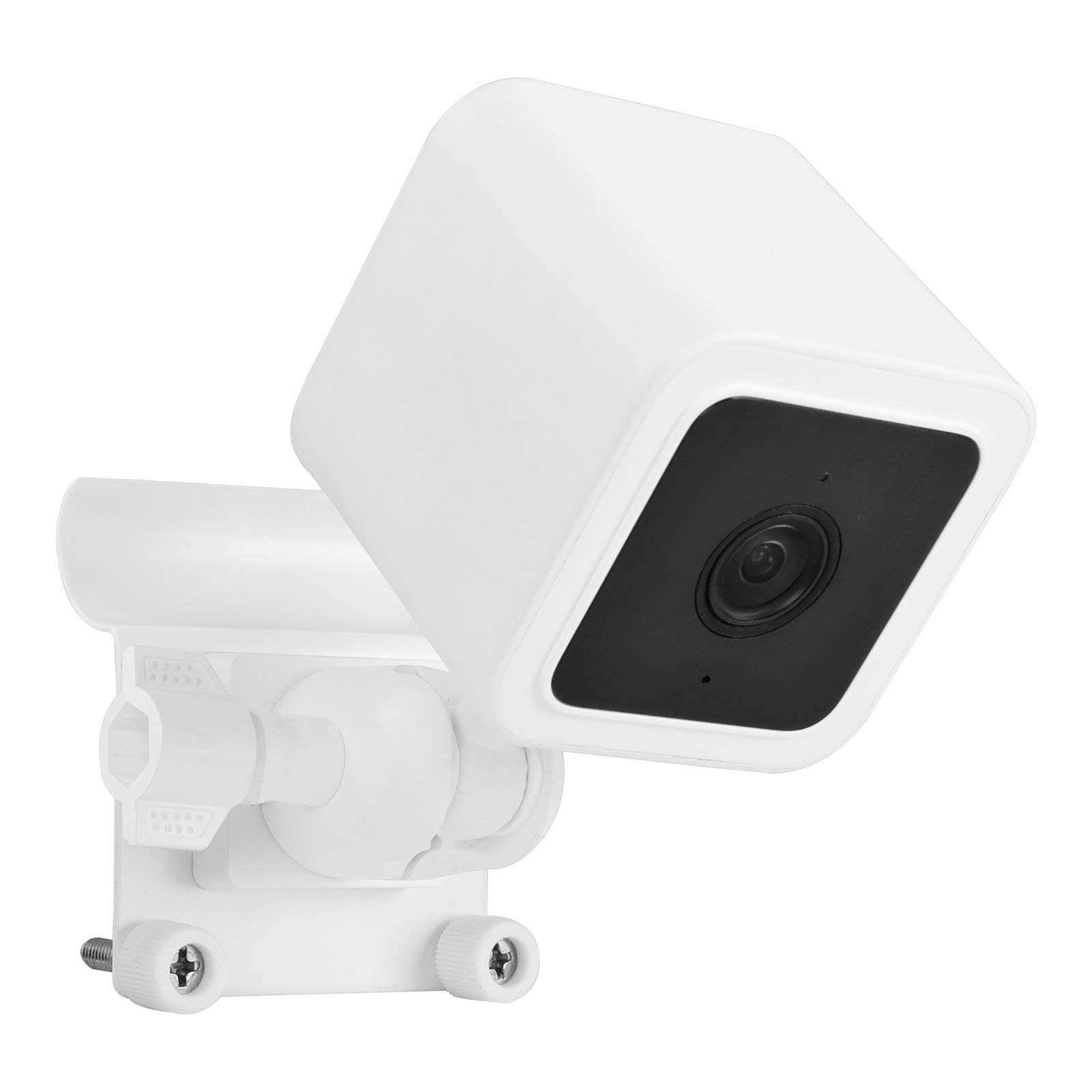 HOLACA 1Pack White Portable Electronic Device Mount for Dashboard, Compatible with Wyze Cam V3 Camera, 360-degree Rotation and 90-degree Tilt, No Holes or Tools Required
