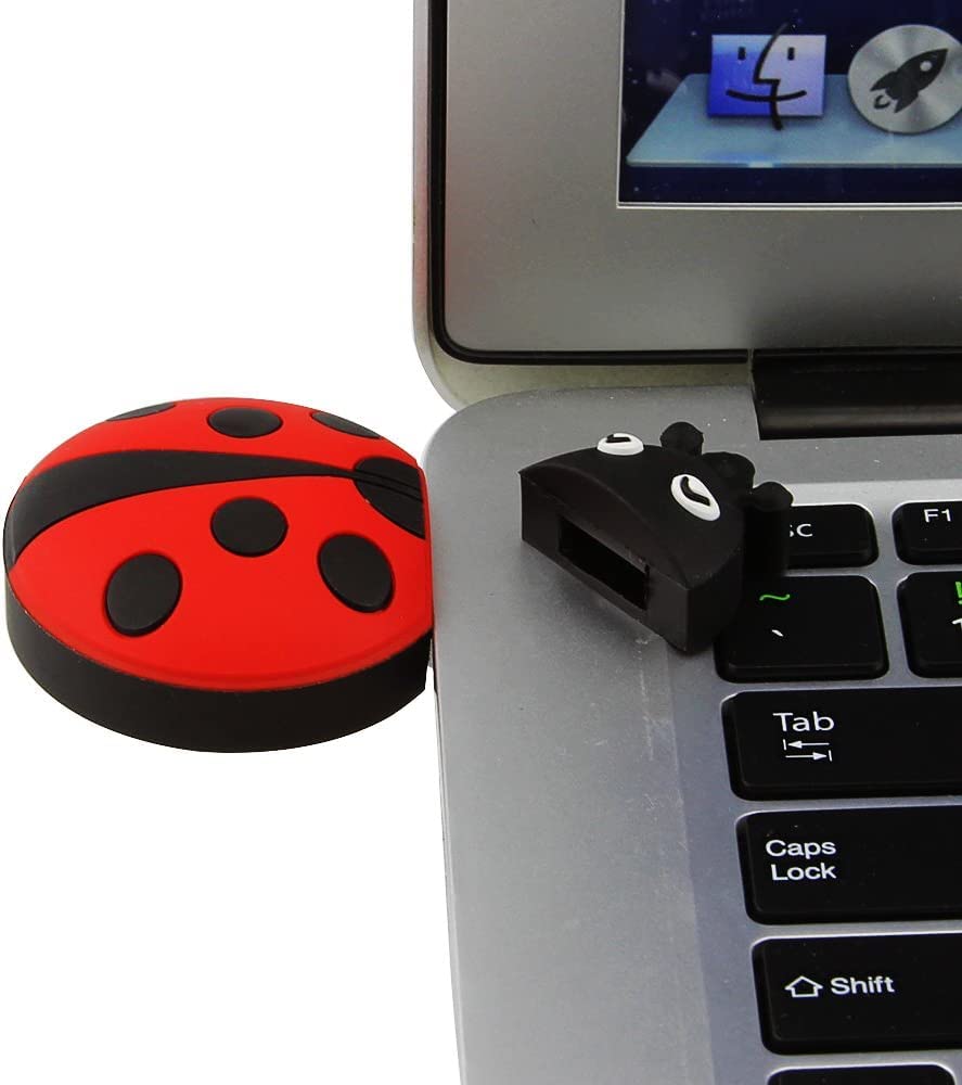 128GB USB 2.0 Flash Drive Cute Animal Ladybug Shape Pen Drive Memory Stick Thumb Drive Jump Drive Flashdrive Pendrive