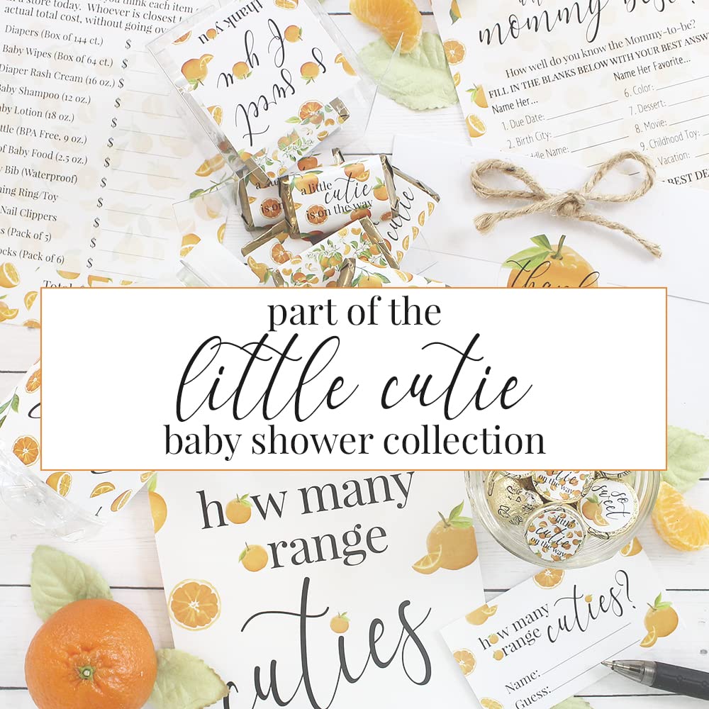 DISTINCTIVS Little Cutie Baby Shower Diaper Raffle - Invitation Inserts - 50 Cards