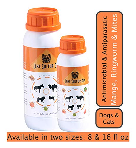 Classic's Lime Sulfur Dip - Pet Care for Itchy and Dry Skin - Xtra Strength Formula - Safe Solution for Dog, Cat, Puppy, Kitten, Horse (16 fl oz)