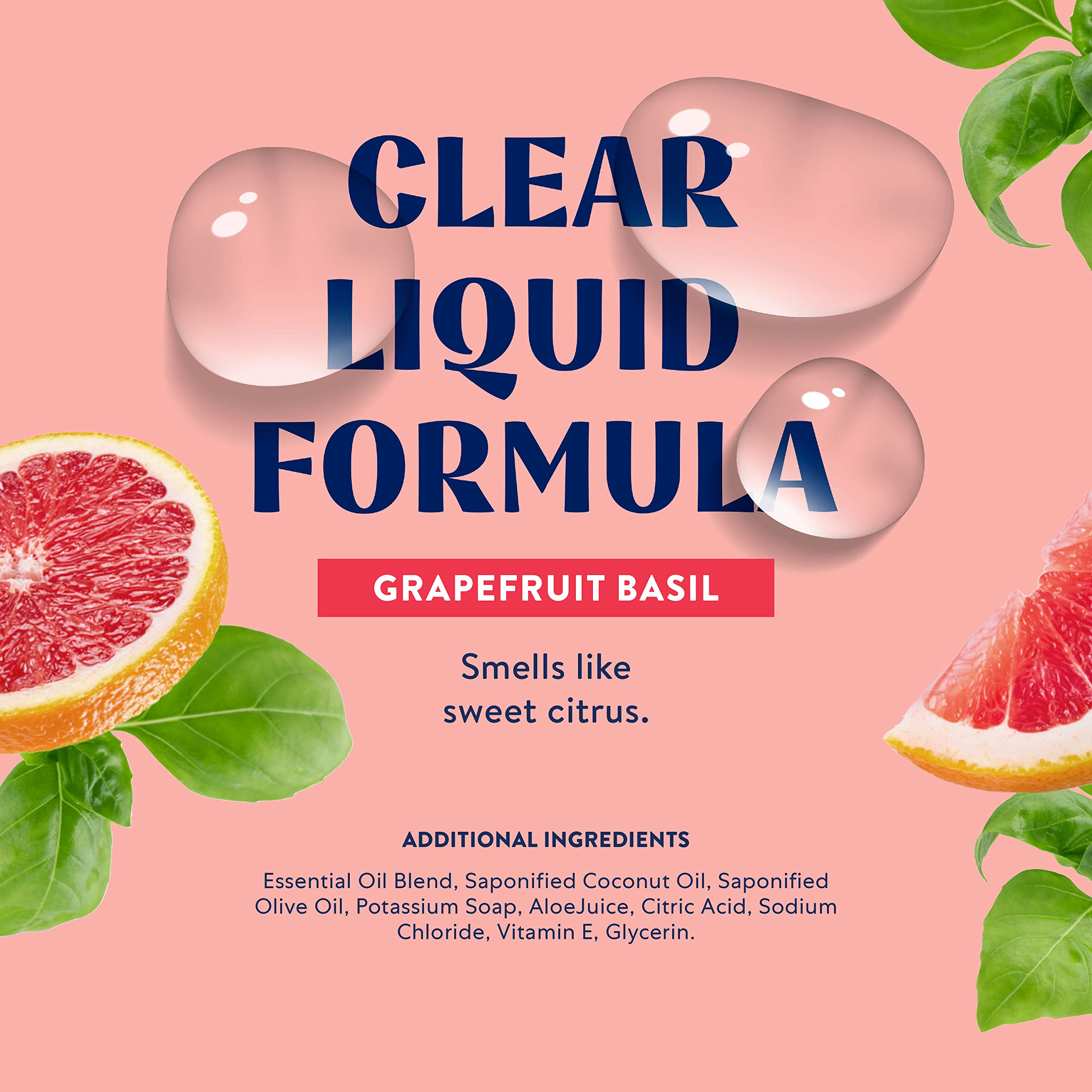 Cleancult Liquid Hand Soap Refills (32oz, 3 Pack) - Nourishes & Moisturizes - Free of Harsh Chemicals - Paper Based Eco Refill, Uses 90% Less Plastic - Grapefruit Basil