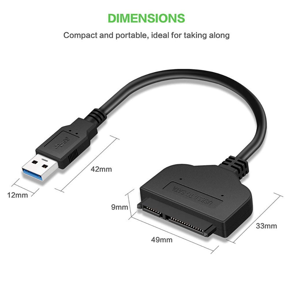 Valuegist SATA to USB 3.0 Adapter Cable for 2.5” SATA III Hard Drive, Converter for 2.5" SSD/HDD (NOT Support 3.5" HDD)