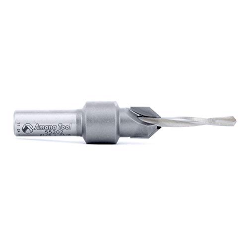 Amana Tool - 55202 Carbide Tipped 82° Countersink #6 Screw 3/8 Dia x 1/8 Drill Dia x