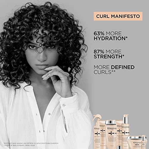 KÉRASTASE Curl Manifesto Hydratation Essentielle Conditioner, Lightweight Conditioner, Detangles, Smooths & Prevents Frizz for All Wavy, Very Curly & Coily Hair, 8.5 Fl Oz