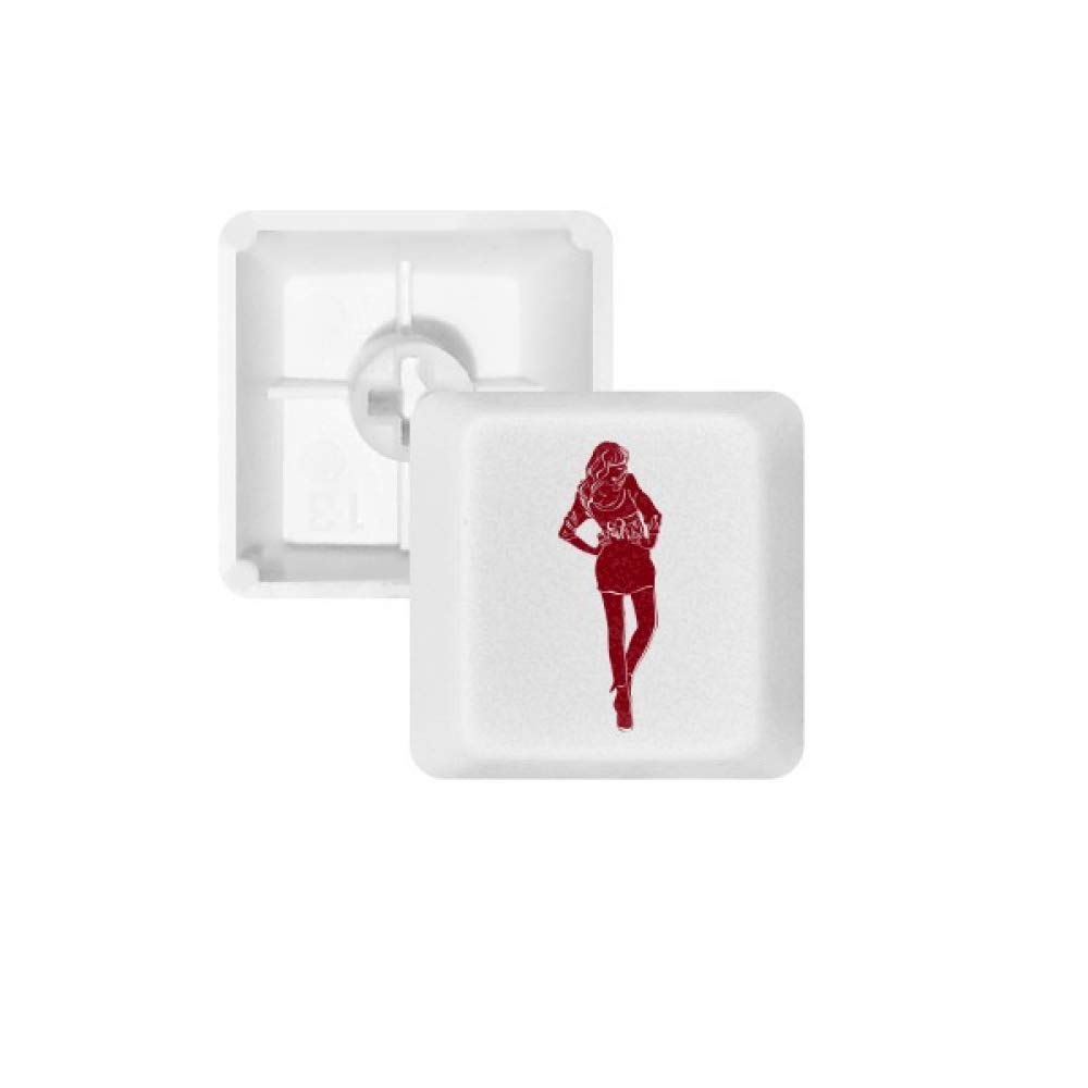DIYthinker Red Fashion Beauty Woman Keycap Mechanical Keyboard PBT Gaming Upgrade Kit