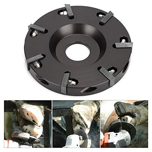 Cattle Hoof Trimming Cutter, Second Generation Livestock Foot Trimmer Disc Plate Cattle Hoof Angle Grinder Machine with 7 Sharper Cutter Head(HL-Q7F-II 7 Cutter)