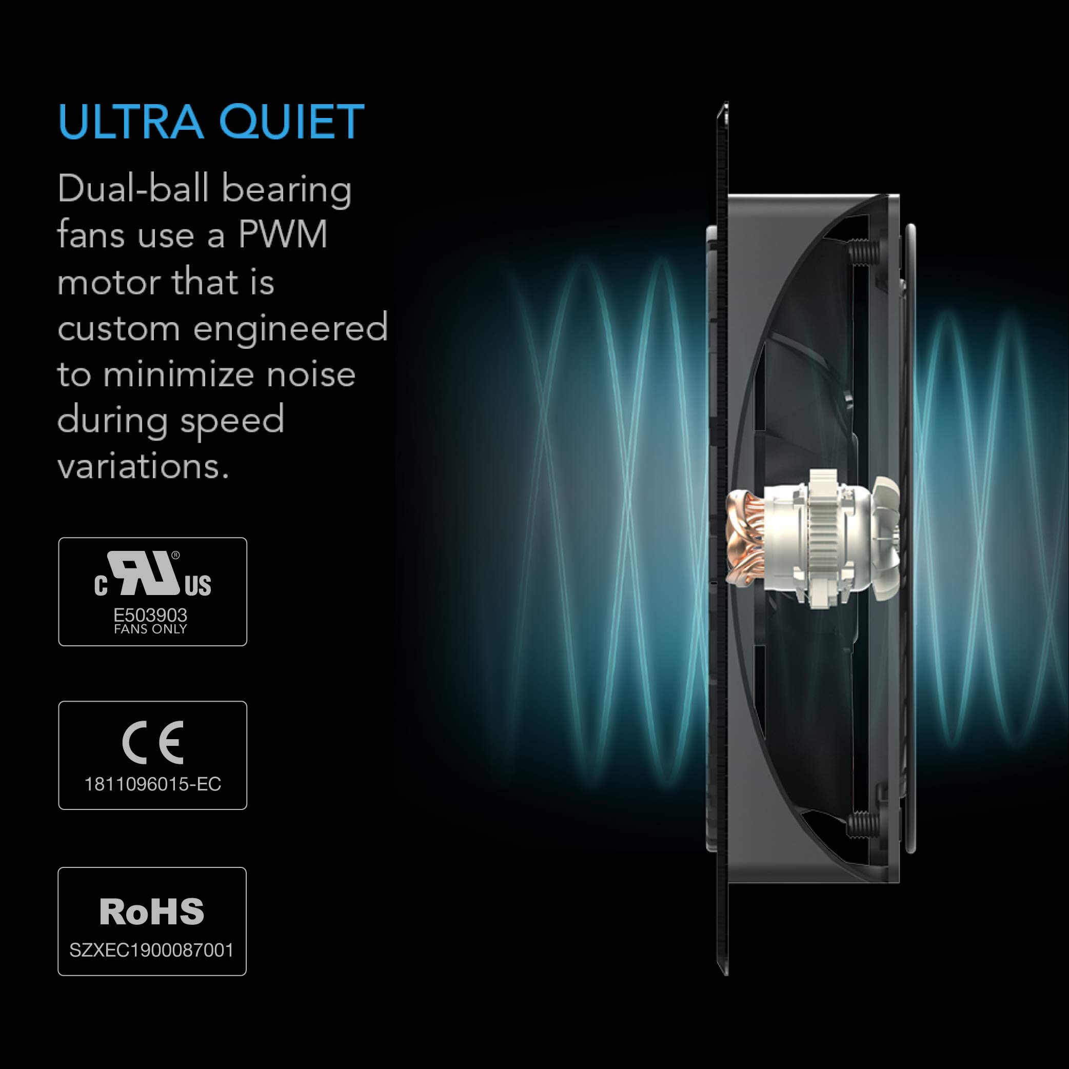 AC Infinity AIRPLATE S9, Quiet Cooling Fan System 18" with Speed Control, for Home Theater AV Cabinet Cooling