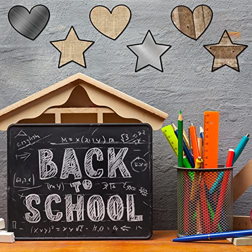 48 Pcs Industrial Chic Cutouts Rustic Farmhouse Classroom Decor Industrial Accents with Glue Point Dots for Bulletin Board Decoration Back to School Chalkboards School Nursery Kids Art Decor