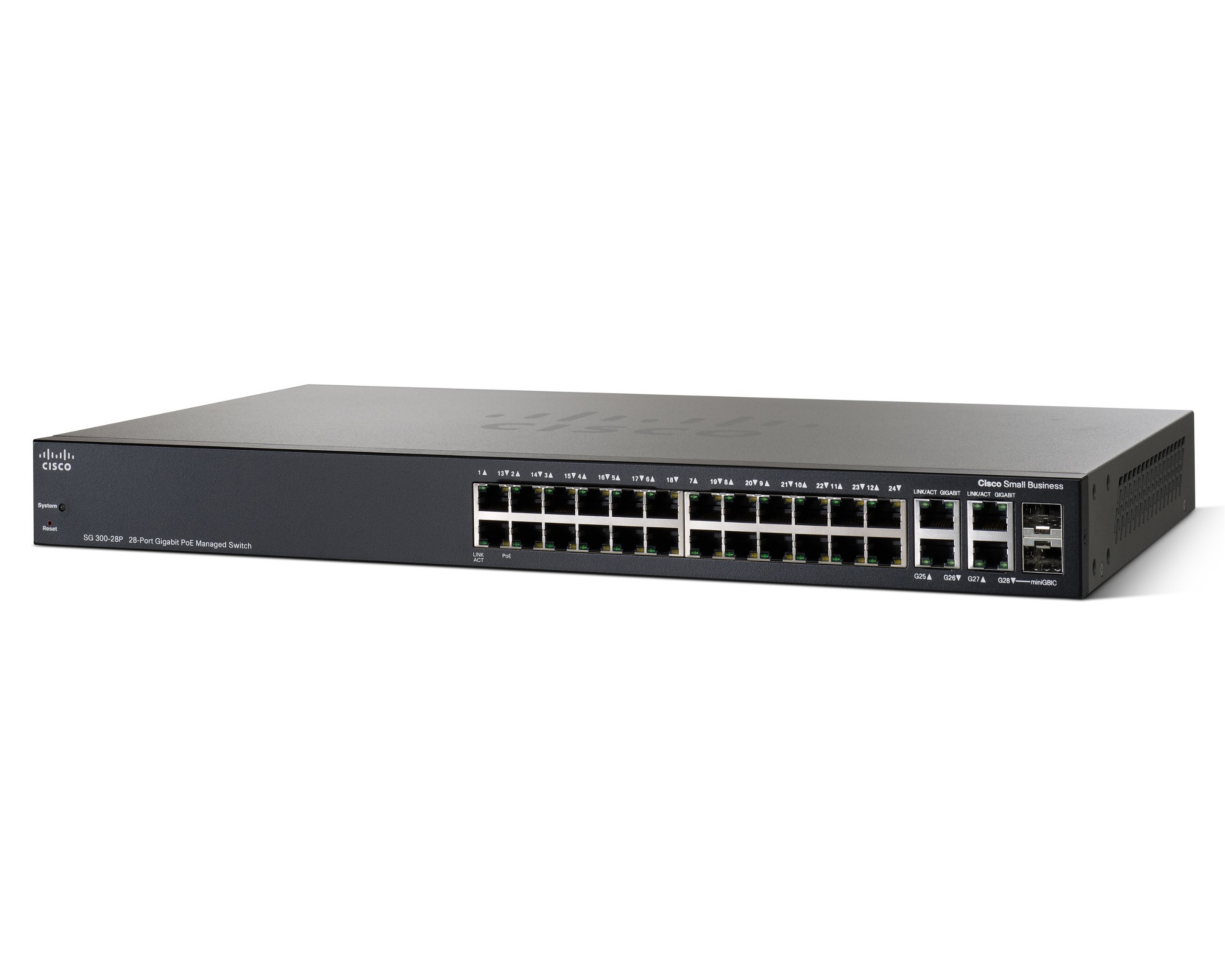 Cisco SG300-28P 28-port Gigabit PoE Managed Switch (SRW2024P-K9-NA) (Renewed)