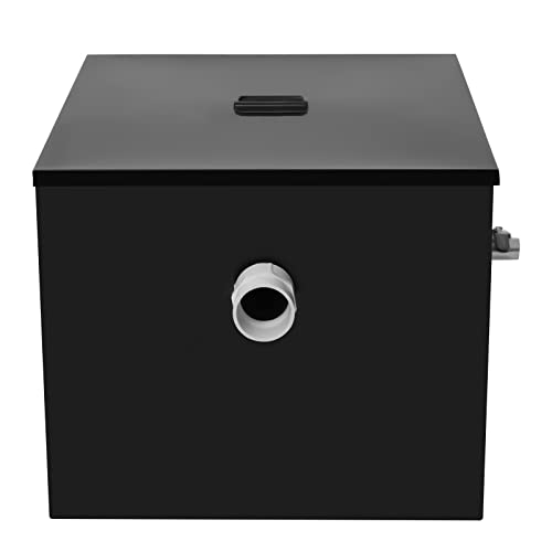 40 LB Commercial Grease Interceptor, Oil-Water Separator, Grease Interceptor Trap with Side Water Inlet, Under Sink Grease Trap for Restaurant Canteen Factory Home Kitchen