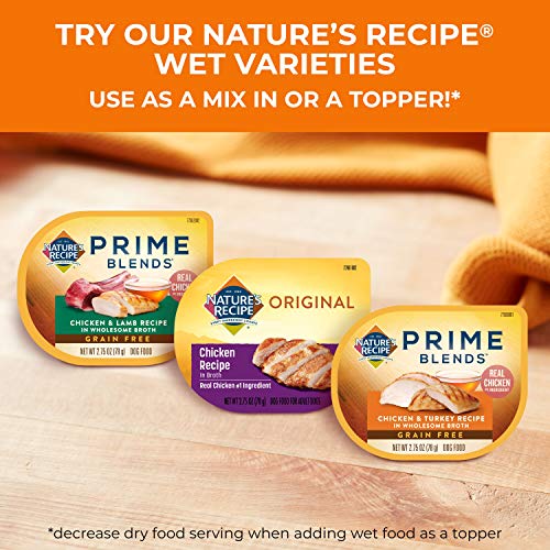 Nature’s Recipe Small Bites Dry Dog Food, Chicken & Rice Recipe, 12 Pound Bag (Package May Vary)