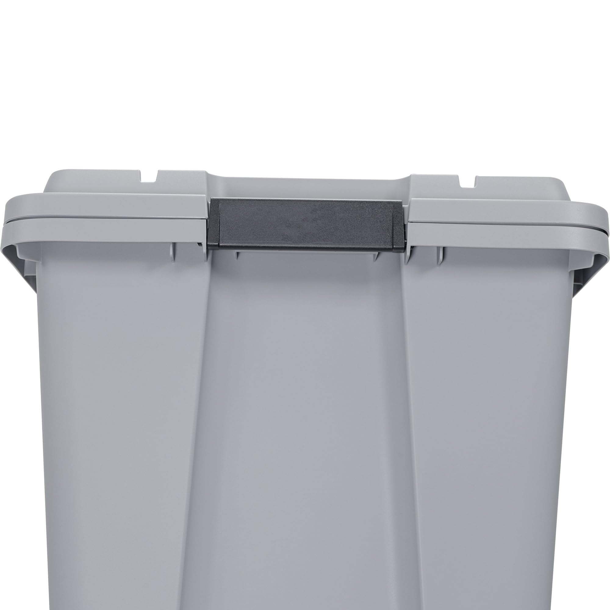 18 gal Plastic Utility Storage Tote, Gray, 6 Pack