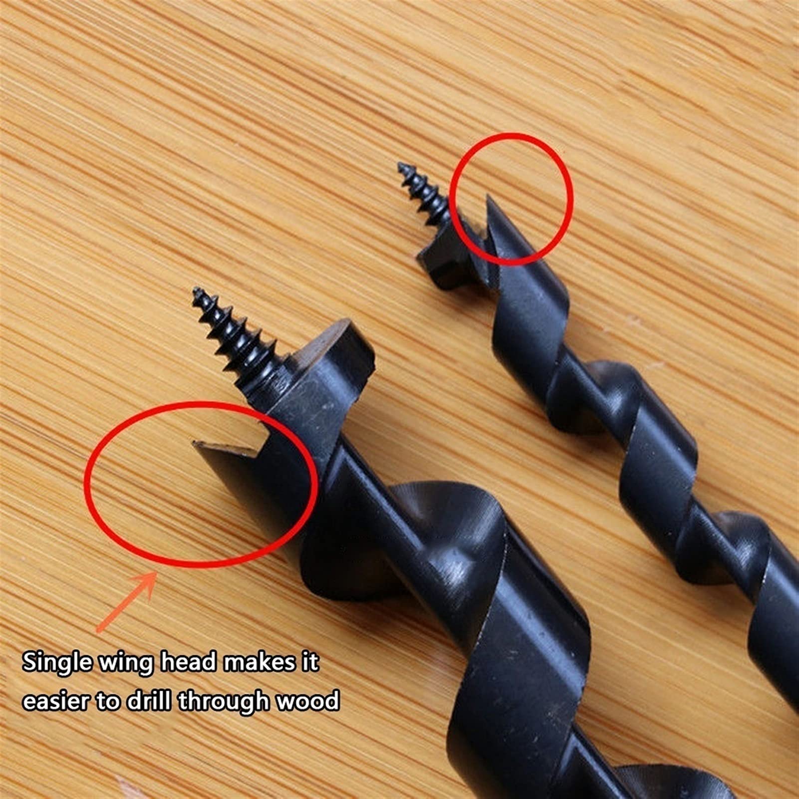 UONDER Multipurpose Manual Survival Drill Bit, with a Wooden Stick Hand Auger Woodworking Hole Saw Bit Fix The Tent Nails for Outdoor and Camping Perfect Addition Tool to Survival (Size : 0.866in)