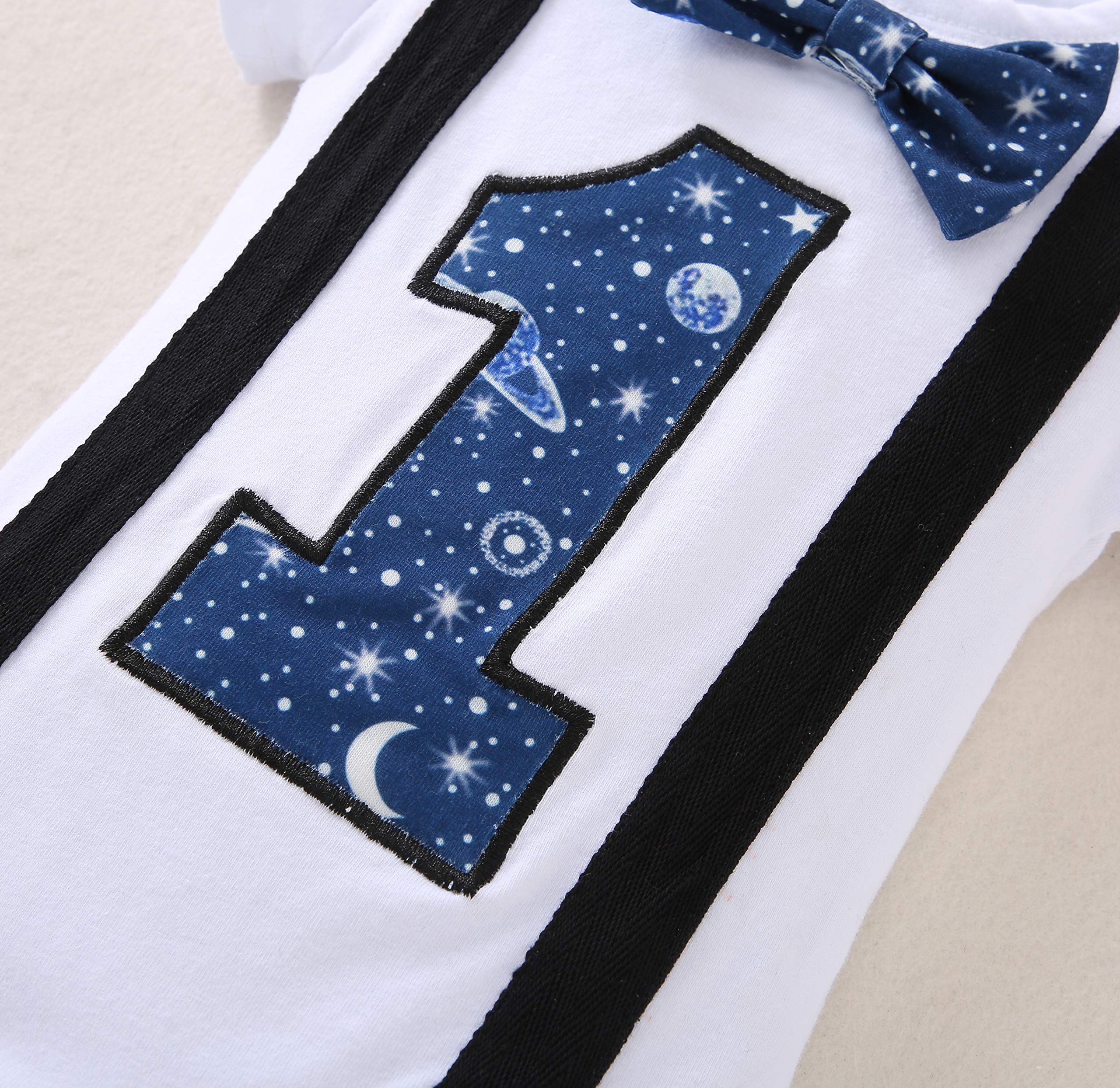 Baby Clothes 1st Birthday Outfits Short Long Sleeve Romper Pants Suspenders Strap Outfits Toddler Boy First Sets Blue