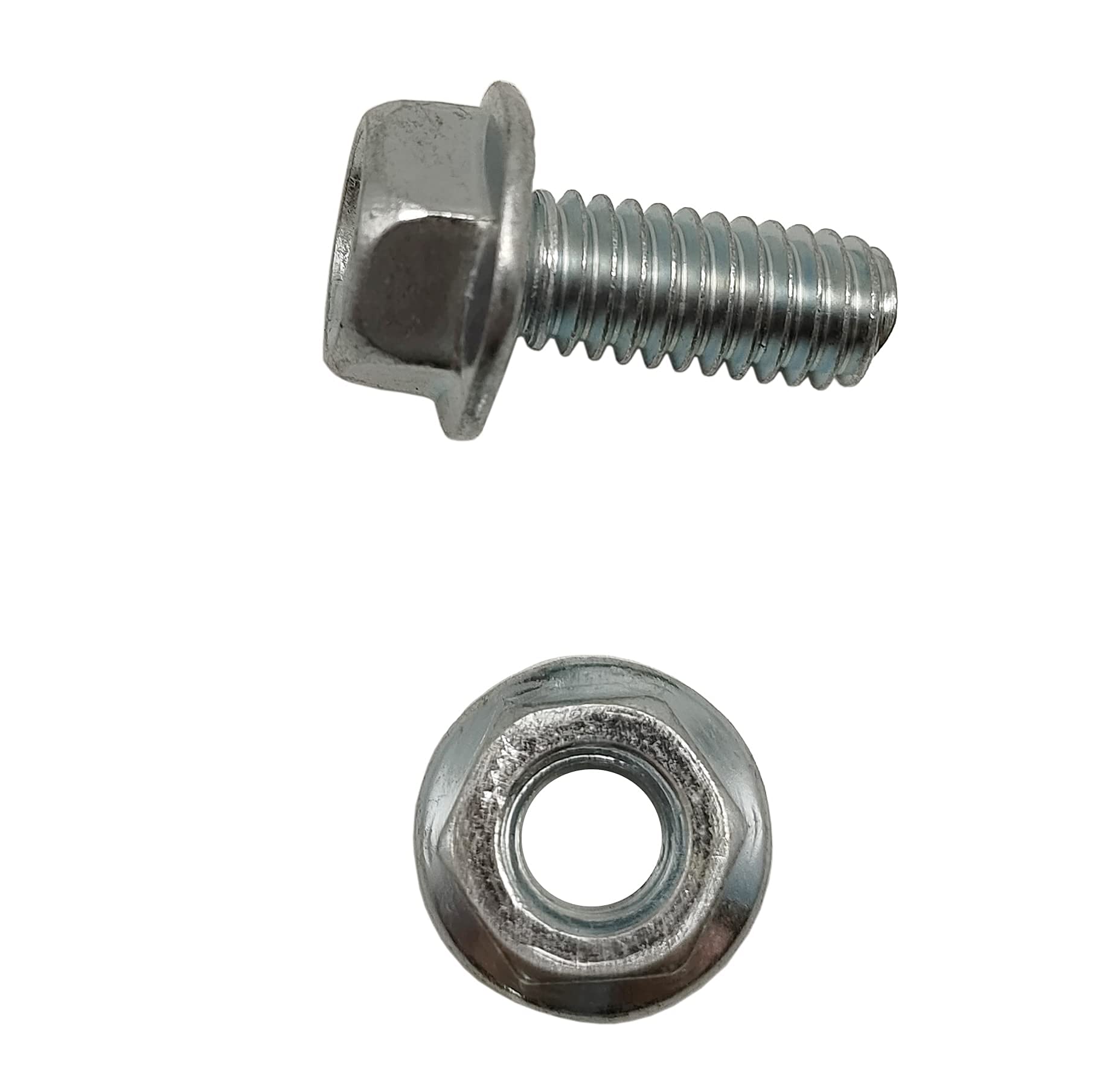 goodparts 516 Flanged Hex Head Bolts, 516 Flanged Nuts, Flanged Hex Head Screws, Grade 5, Fully Threaded, 10 Pack (516 inch -18 x 34 inch )