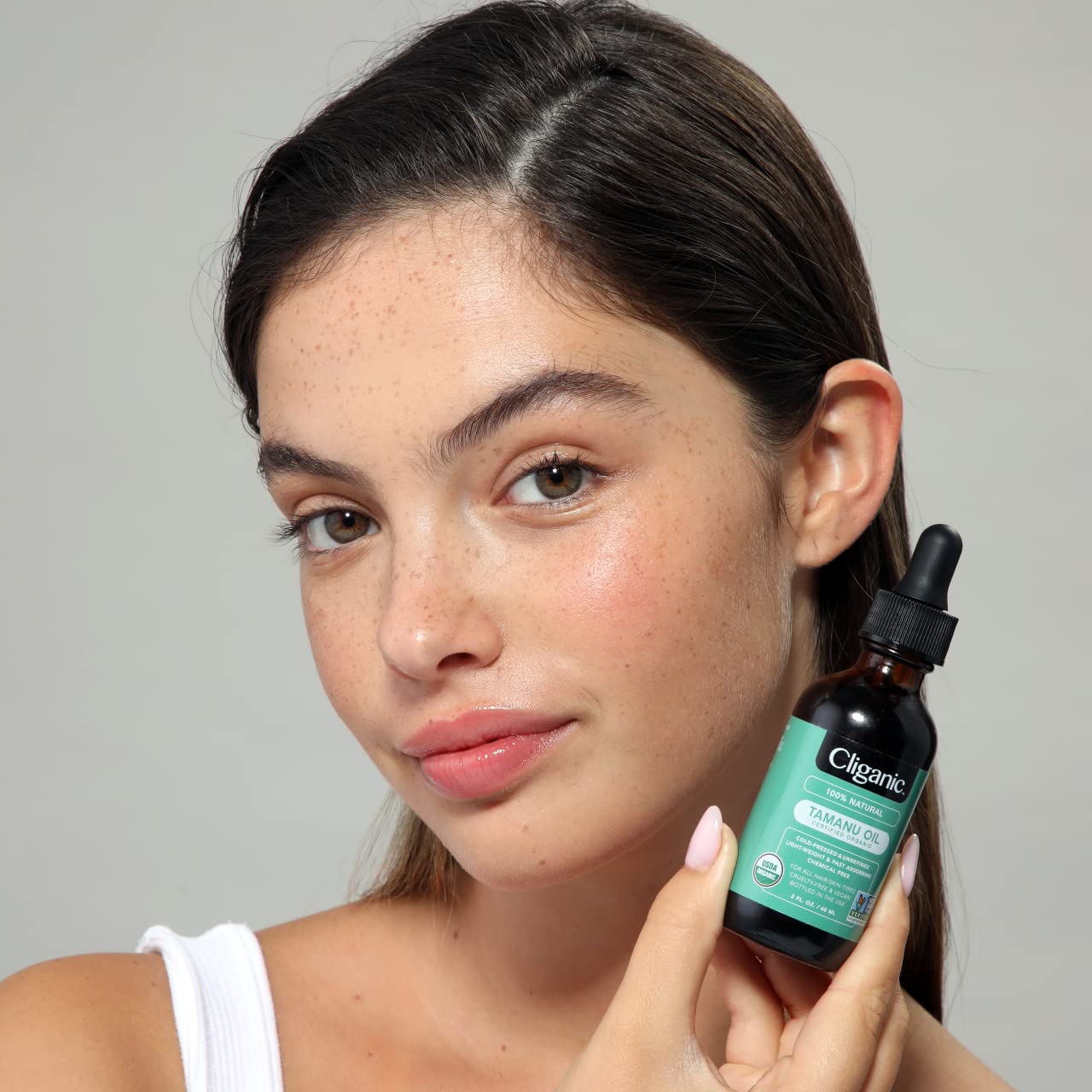 Cliganic USDA Organic Tamanu Oil, 100% Pure - For Face, Hair & Skin | Natural Cold Pressed Unrefined Hexane-Free