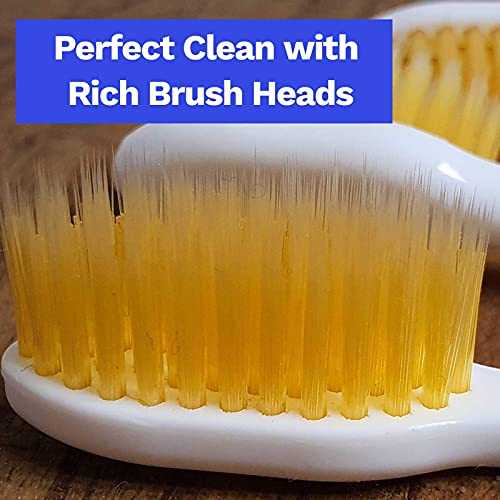 cladent Gold Nano Toothbrush Soft Toothbrushes for Adults, Double Layered Soft Bristle Toothbrush,BPA Free,Travel Toothbrush,Toothbrush Bulk,4 Colors,6 Count (6 Count)