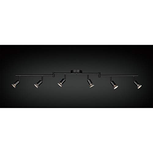 Globe Electric 59693 Payton 6 Foldable Track Lighting Painted, Matte Black