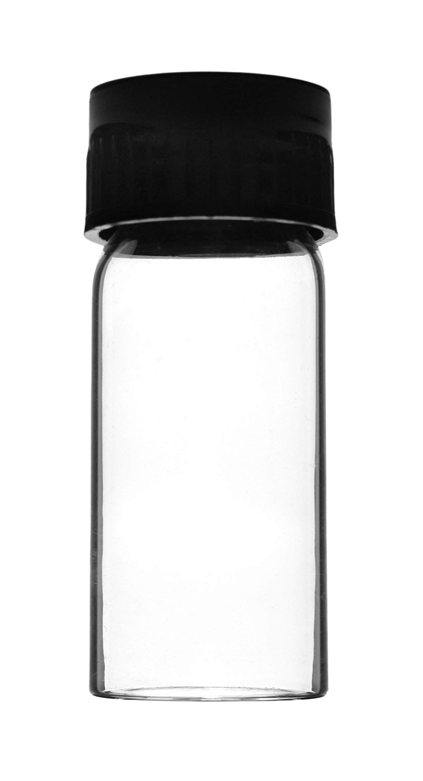 EISCO 12PK Test Tubes, 5ml - Bakelite Screw Cap - Borosilicate 3.3 Glass - 2.25" x 1" - Flat Bottom