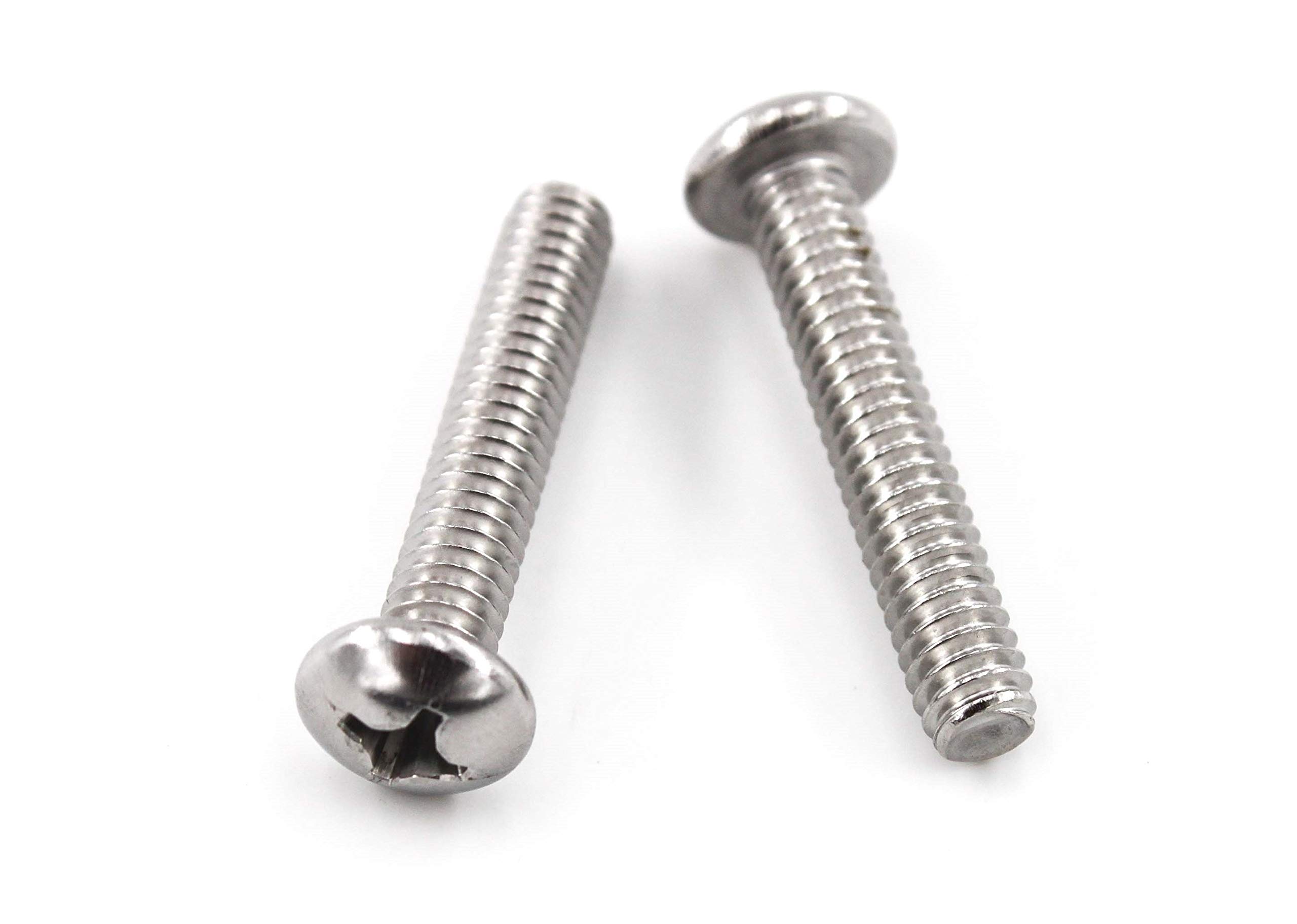 eivvia 50Pcs 1/4-20 UNC× 1/2"3/4" 7/8"1" 1-3/8"Stainless Steel 304 Cross pan Head Combination Screw