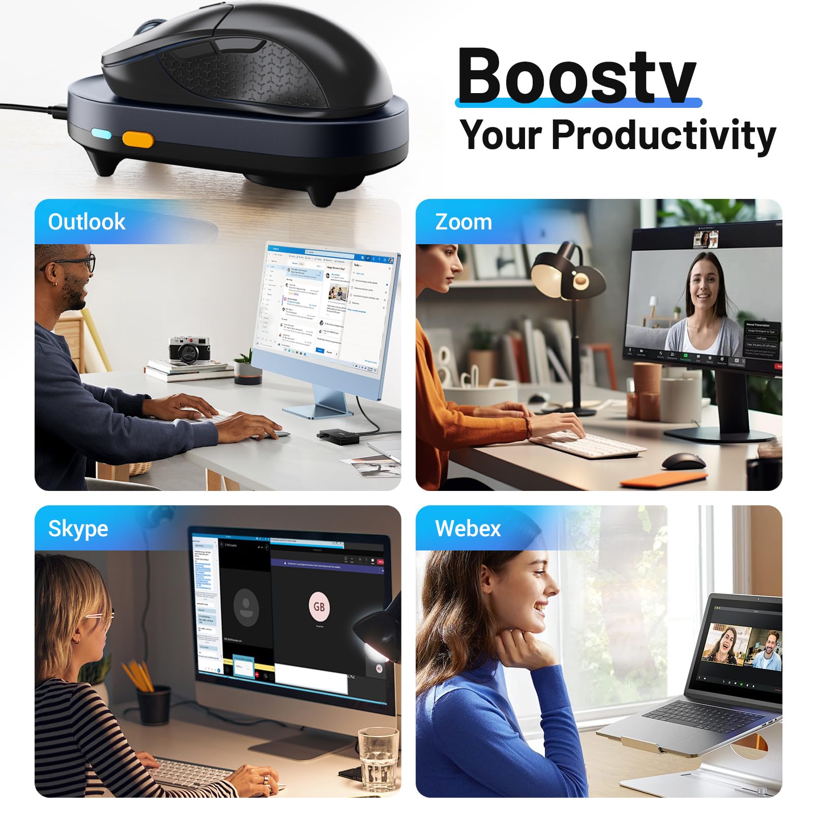 HONKID Undetectable Mouse Mover Jiggler with ON/Off Switch and USB Port Drive-Free,Simulate Physical Automatically Mouse Movement,Prevent Computer Laptop Inactive/Lockdown