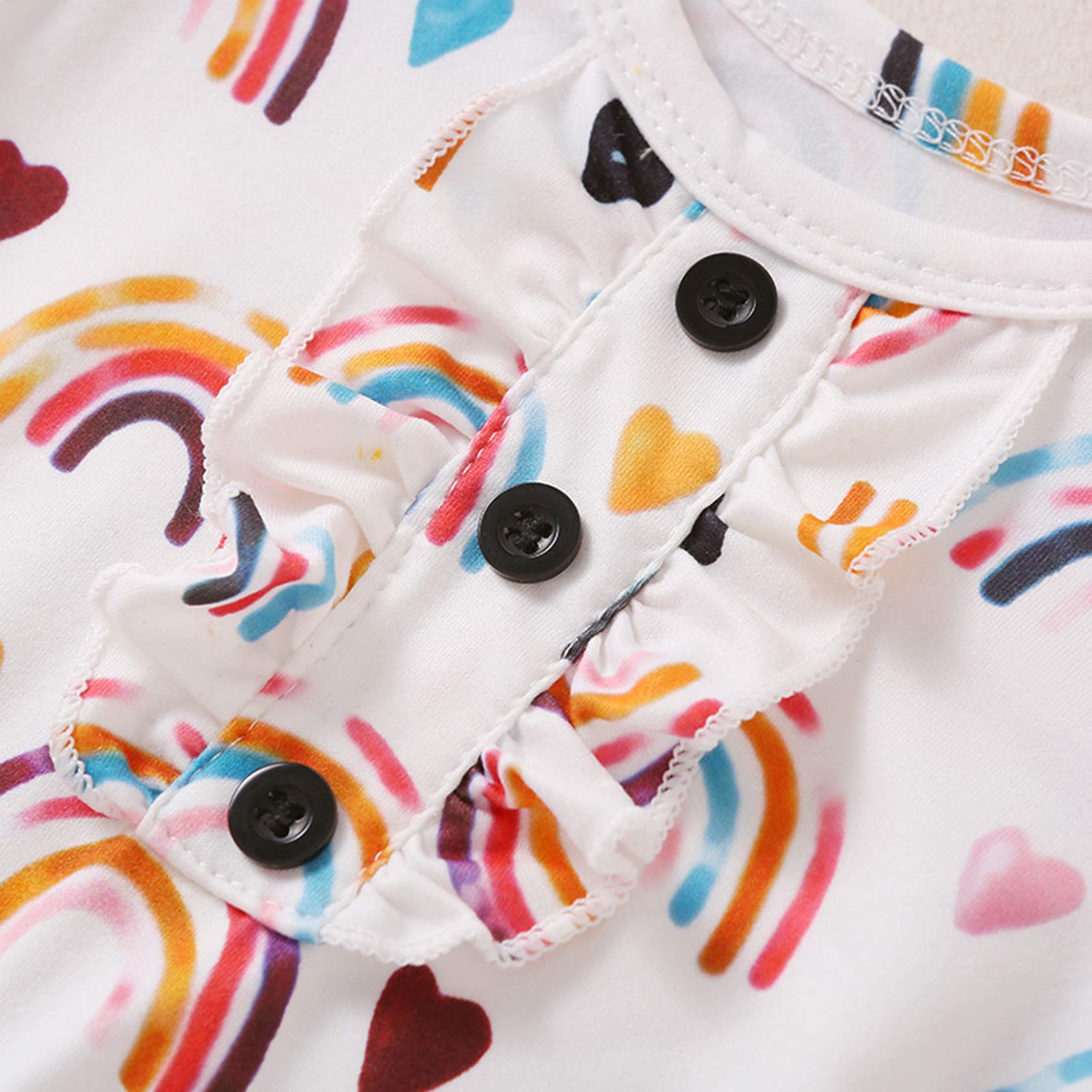 Infant Girl Cotton Sleeper Gown Baby Rainbow Knotted Pajamas Newborn Sleepwear Sleeping Bag with Headband