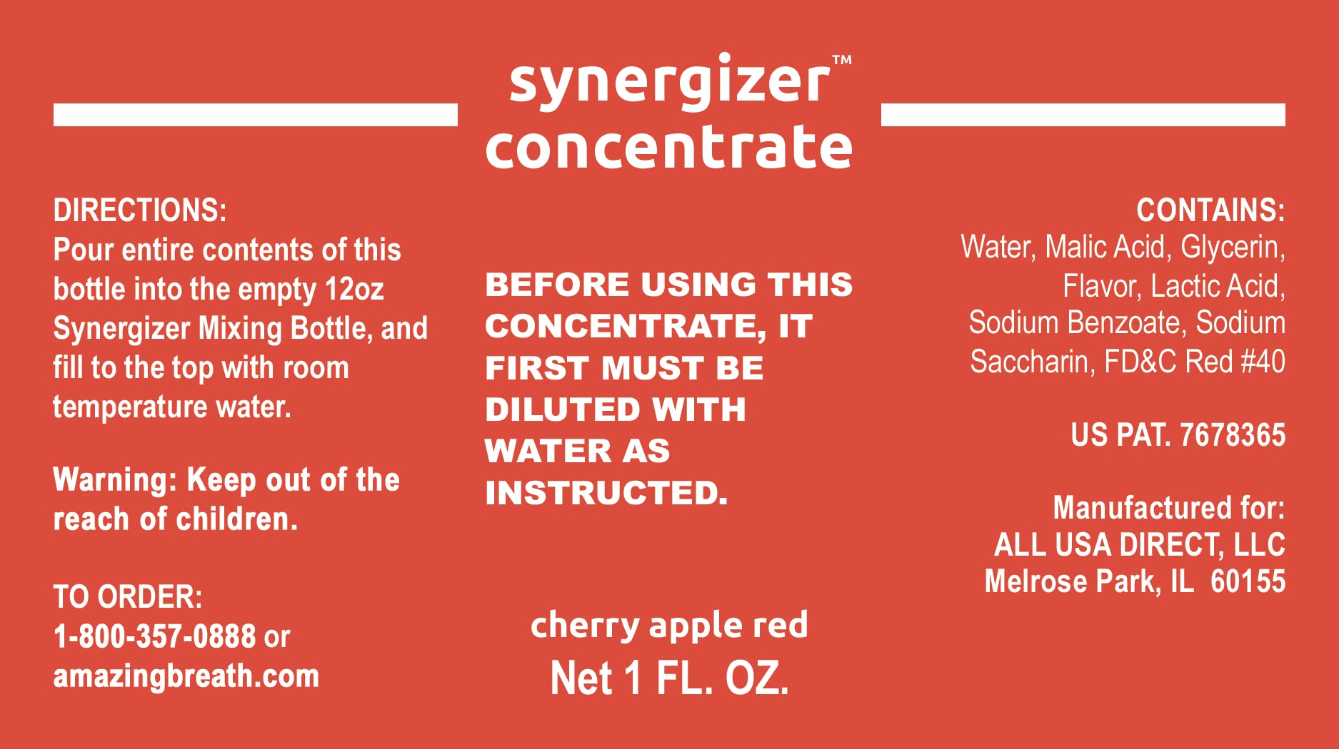 Amazing Breath Reorder Concentrates - 1 Month Supply - Cherry Apple Red (Formerly Red Apple)