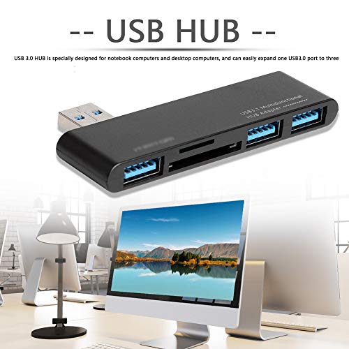 GPPZM Portable 5 in 1 USB 3.0 HUB Splitter Converter 5Gbps USB 3.0 for SD TF Card Reader Adapter for Desktop Laptop PC
