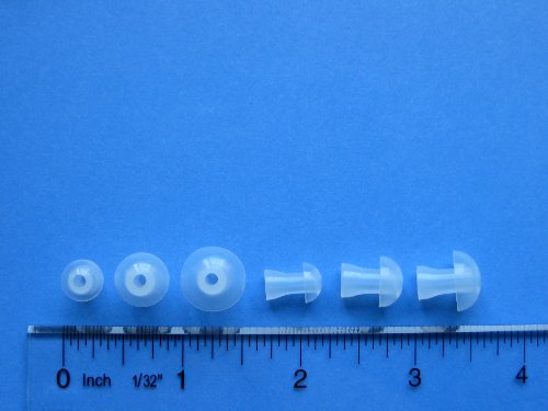 6 pcs : S/M/L Soft Replacement Mushroom Domes Eartips Earbuds Compatible with Siemens Touching, Motion, Nitro,Aquaris, Siemens Life, Lotus 12P,13P,13SP,23P,23SP, 23M BTE (Behind the Ear) Hearing Aids