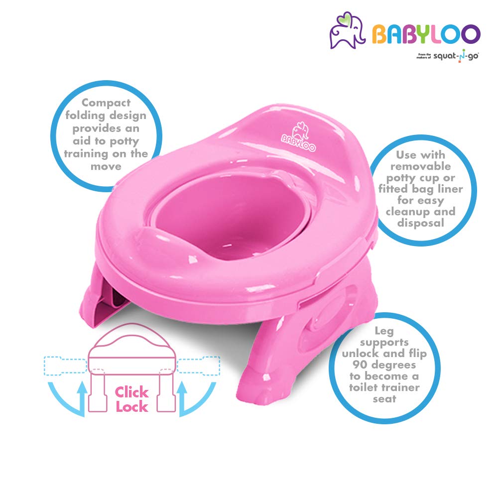 Babyloo Multipurpose 2 in1 Travel Potty (Pink)
