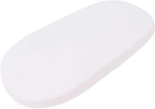 Baby Fitted Bassinet Sheets, 100% Jersey Cotton Bassinet Sheets (Grey+White), 18" x 30"