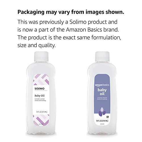 Amazon Basics Baby Oil, Lavender Scented, 14 Fluid Ounce, 1-Pack (Previously Solimo)