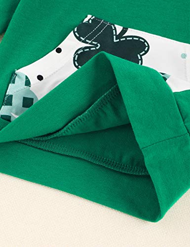 Baby Boy Girl St. Patrick's Day Clothes Four Leaf Clover Print Hoodie Sweatshirt and Pant St. Patrick's Day Outfits