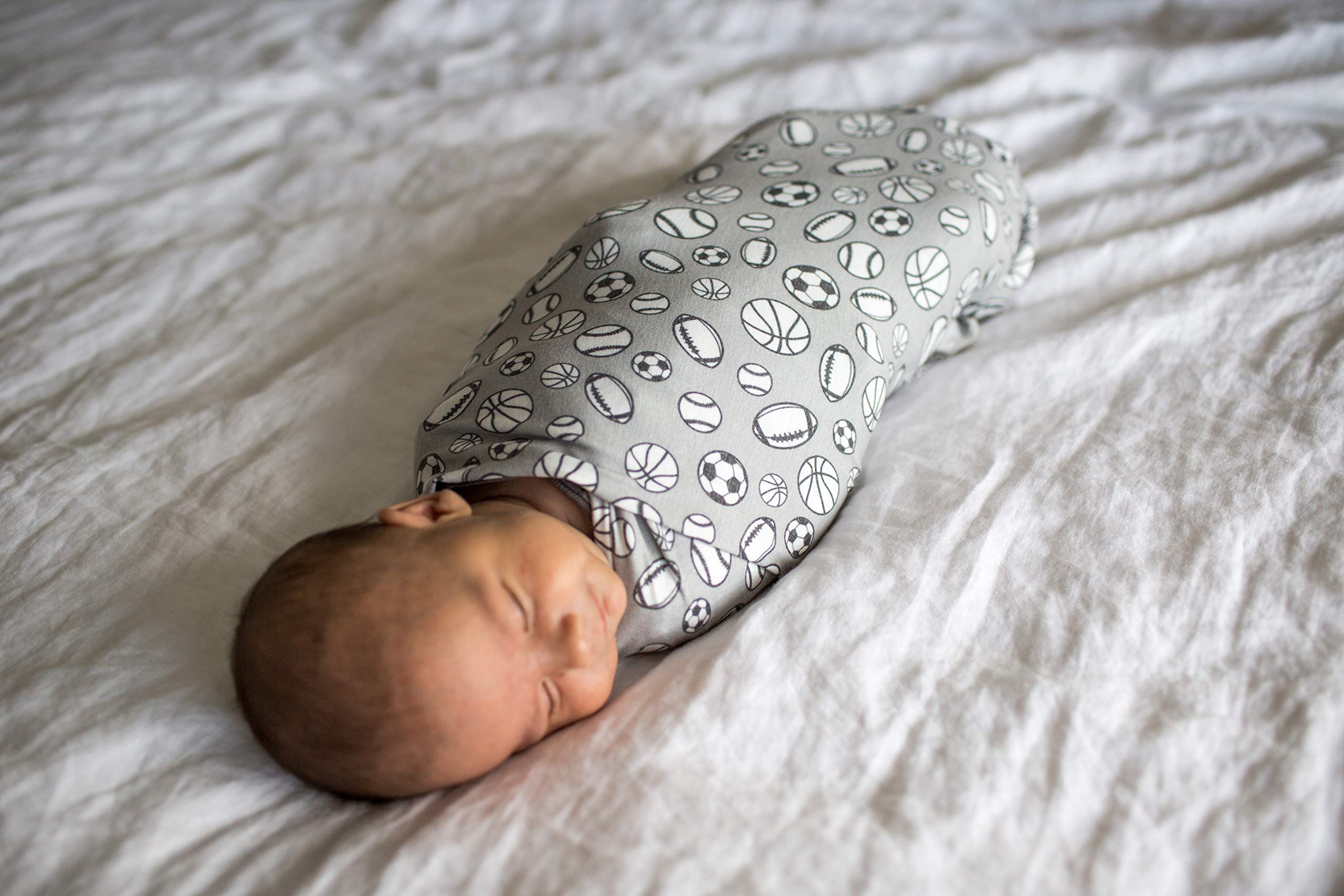 Large Premium Knit Baby Swaddle Receiving Blanket "Champ" by Copper Pearl