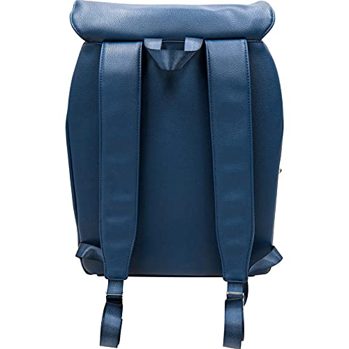 OTGBABY Diaper Bag Backpack with Changing Station, unique and functional mommy bag, premium vegan leather diaper bag with 7 storage compartments, Denim Blue